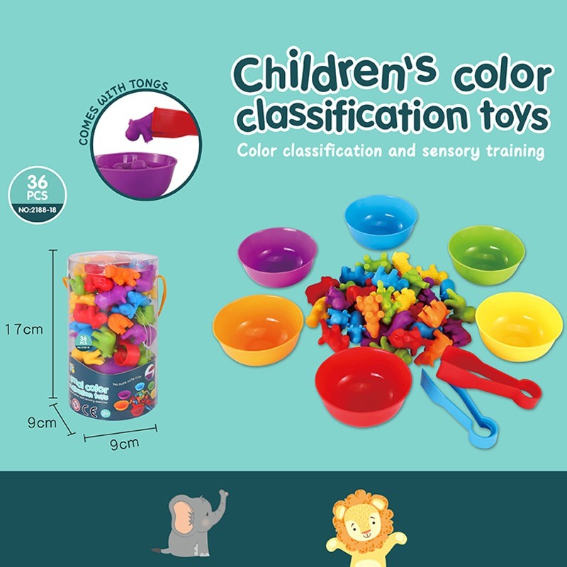 Jual Color Classification Toys Sorting Color Montessori Mainan ...