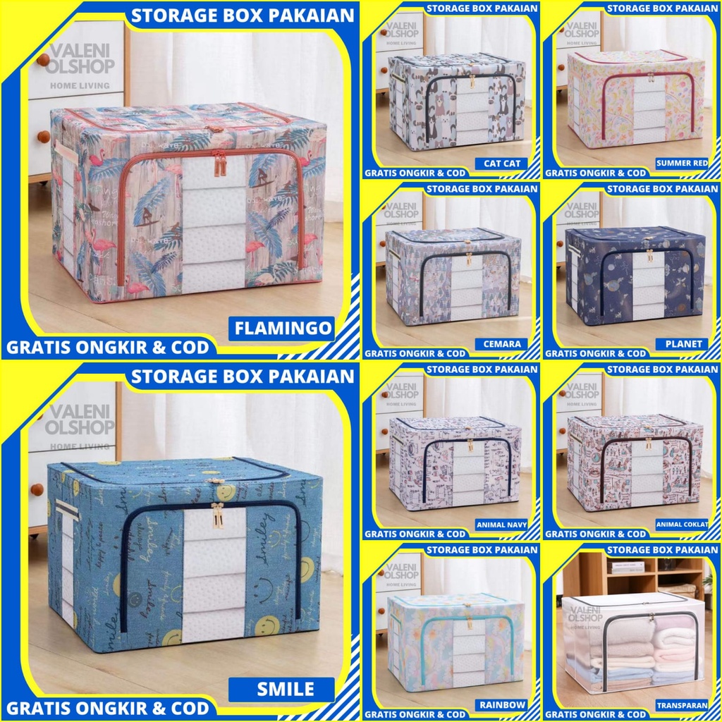 Jual Storage Bag Box Lemari Baju Selimut Kotak Baju Tempat Pakaian ...