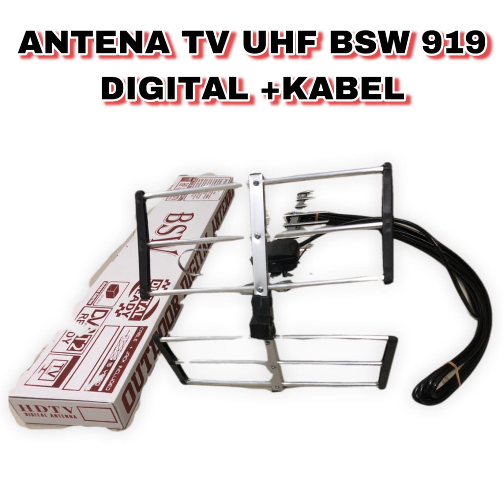 Jual ANTENA TV UHF BSW 919 DIGITAL +KABEL | Shopee Indonesia