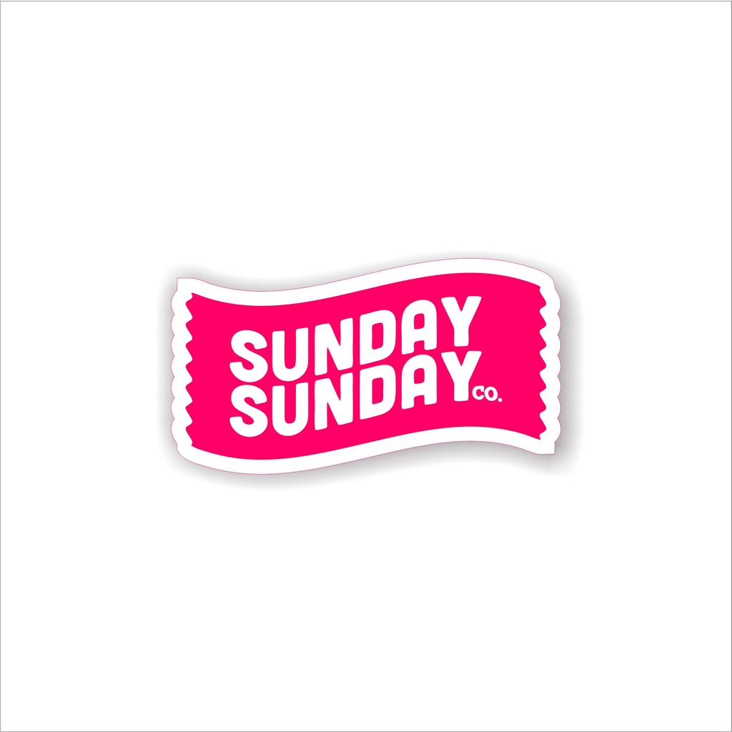 Jual STIKER SUNDAY SUNDAY MELENGKUNG STIKER BRAND DISTRO STIKER HELM ...