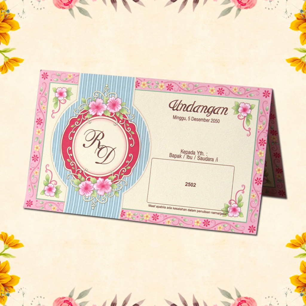 Jual Undangan Pernikahan, Tasyakuran, Khitanan Model Erba-88202 Free ...