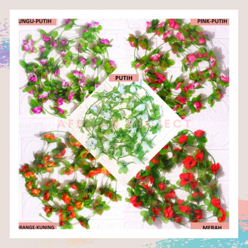 Jual Bunga Mawar Plastik Bunga Rambat Plastik (2 Meter) | Shopee Indonesia