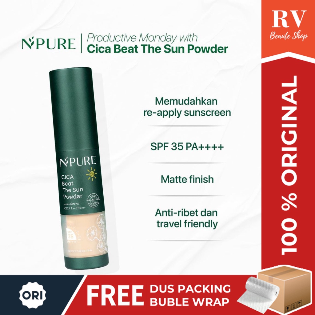 Jual EXP 05/2025 NPURE Cica Beat The Sun POWDER SPF 30 UVA/UVB ...