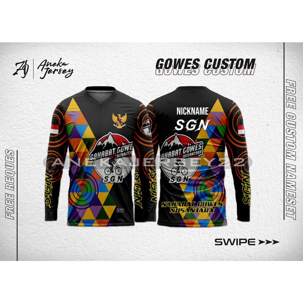 Jual JERSEY GOWES SGN FREE NICKNAME (bisa custom) bisa pakai design ...