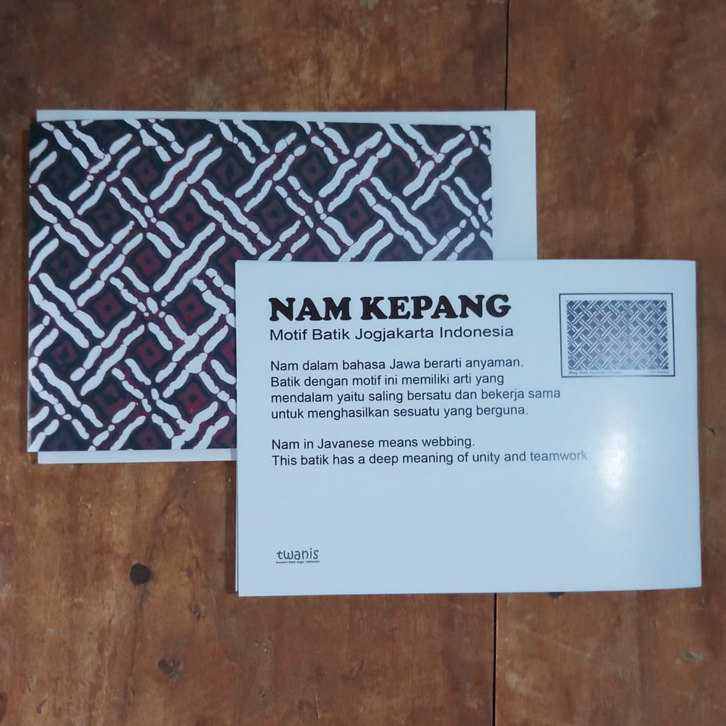 Jual KARTU UCAPAN BATIK MOTIF BATIK NAM KEPANG BATIK GREETING CARD ...