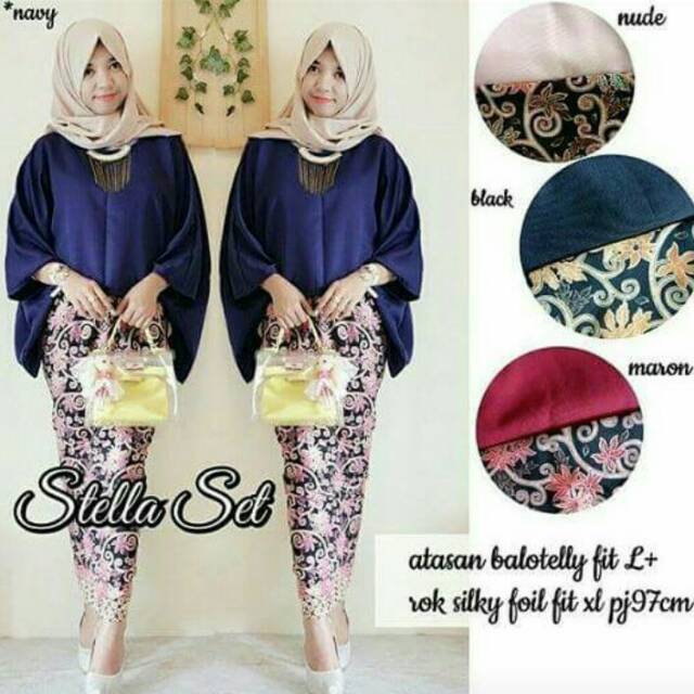 Jual Stela batik set | Shopee Indonesia