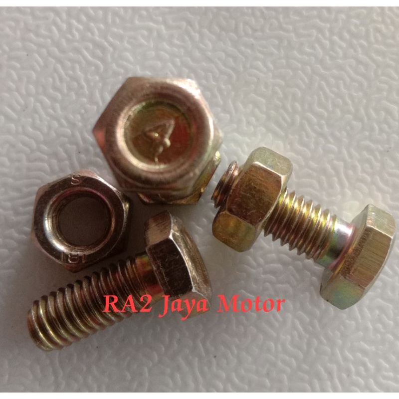 Jual Baut mur kuning M6x15/ baut kuning M6/BMK/baut Hex | Shopee Indonesia