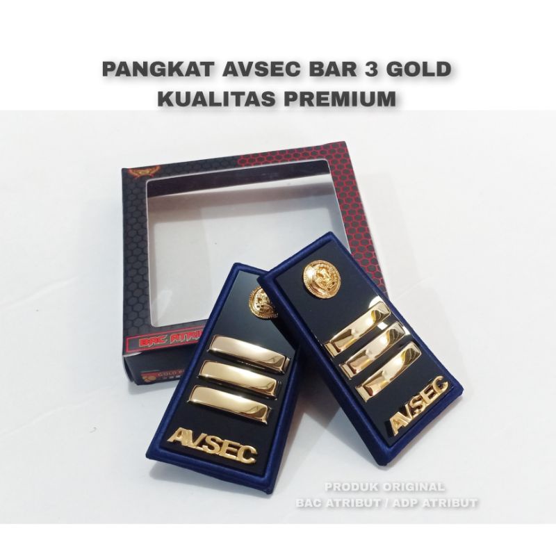 Jual Pangkat Avsec Bar 3 kuning Emas | Shopee Indonesia