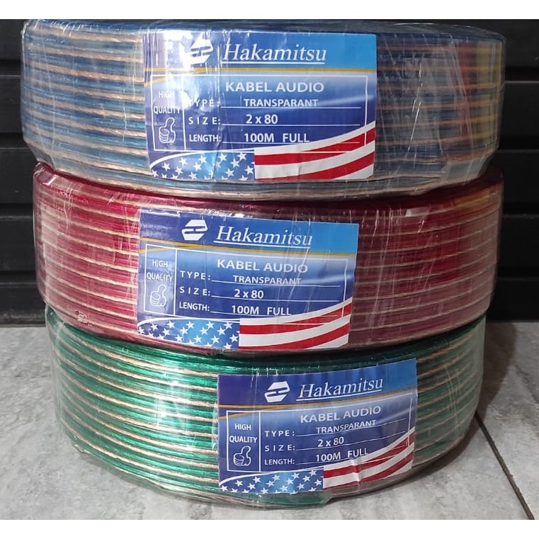 Jual KABEL LISTRIK TRANSPARAN SERABUT audio speaker 2 X 80 2x80 ISI 2 JALUR | Shopee Indonesia