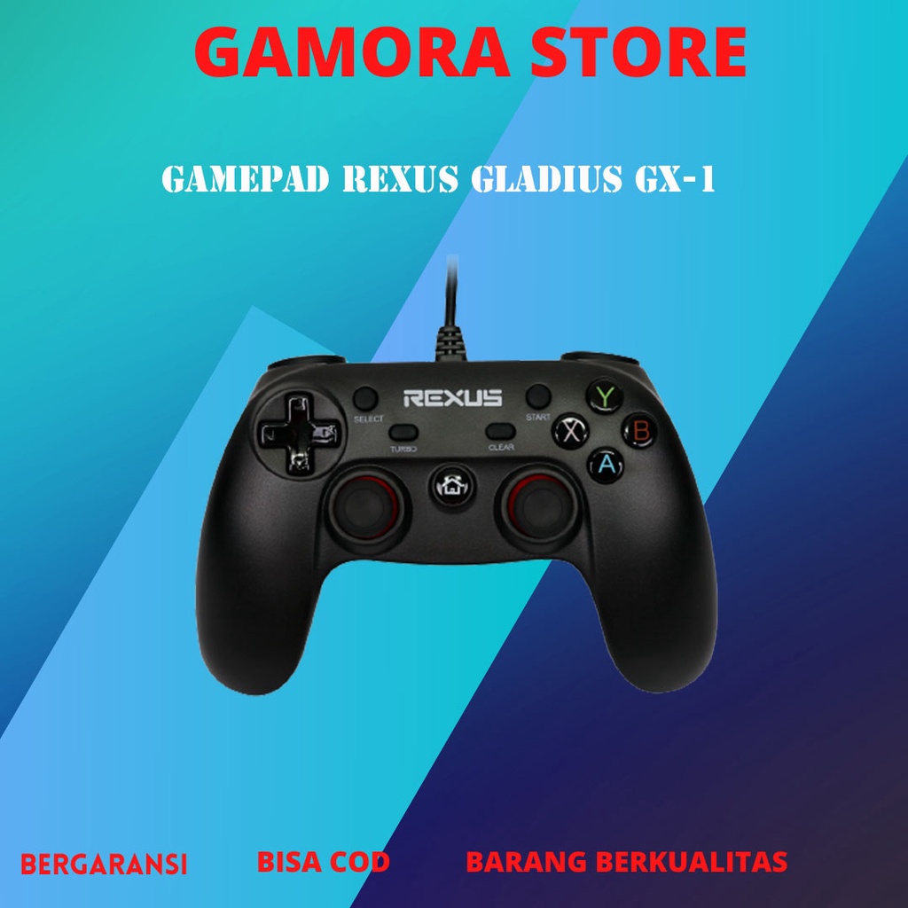 Jual GAMEPAD JOYSTICK CONTROLLERS PLAYSTATION GAMING REXUS GLADIUS GX1 ...