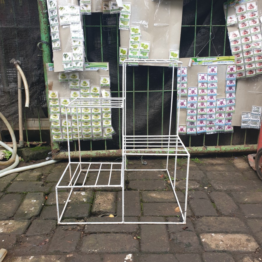 Jual RAK BESI BUNGA KUBUS isi 4 GOJEK GRAB ONLY (PUTIH) JUMBO | Shopee ...