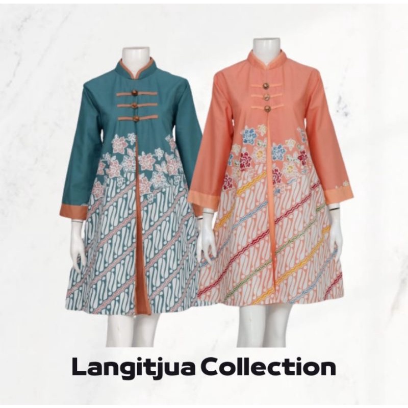 Jual BAJU KERJA WANITA MODEL TUNIK PIAS KOIN 02 | DRESS WANITA BATIK ...