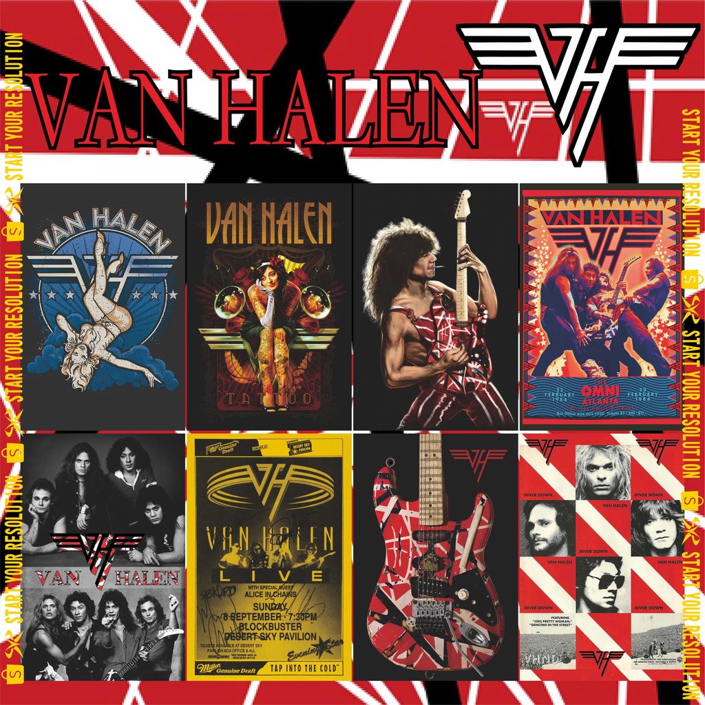 Jual Poster Music Rock Van Halen / Poster Band Rock Van Halen Bahan ...