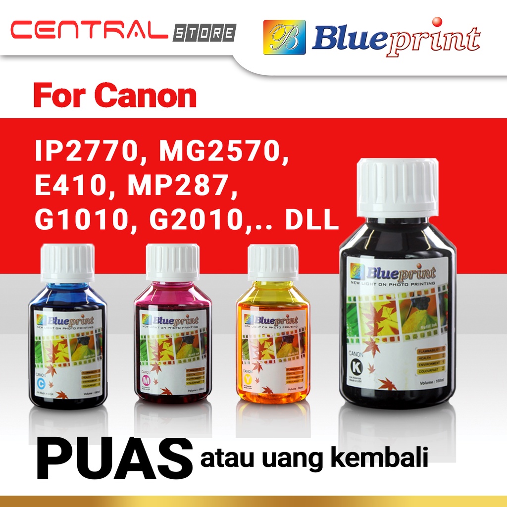 Jual Tinta Botol BLUEPRINT 100ml untuk Printer CANON Refill isi ulang ...