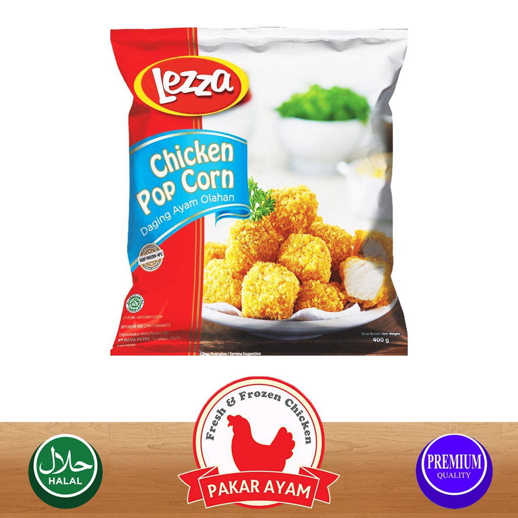 Jual LEZZA CHICKEN POP CORN KEMASAN PREMIUM HIGH QUALITY | Shopee Indonesia