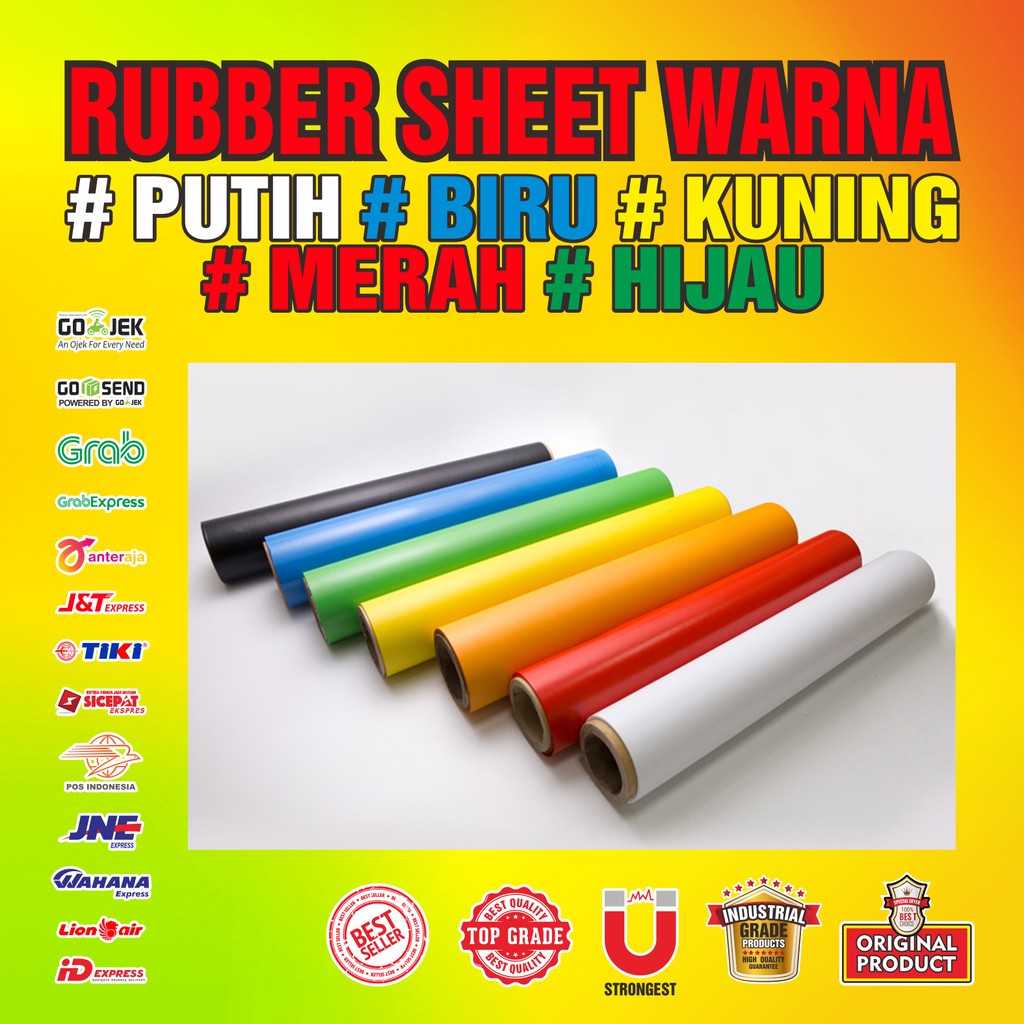 Jual MAGNET RUBBER SHEET COLOR 1.0mm 50x60cm - 50 x 60 cm # HIJAU ...