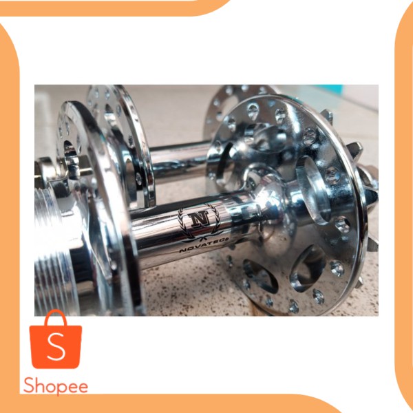 Jual Promo Novatec Track Hubset Polished Silver Fixie Fixed Gear Hub 32 ...