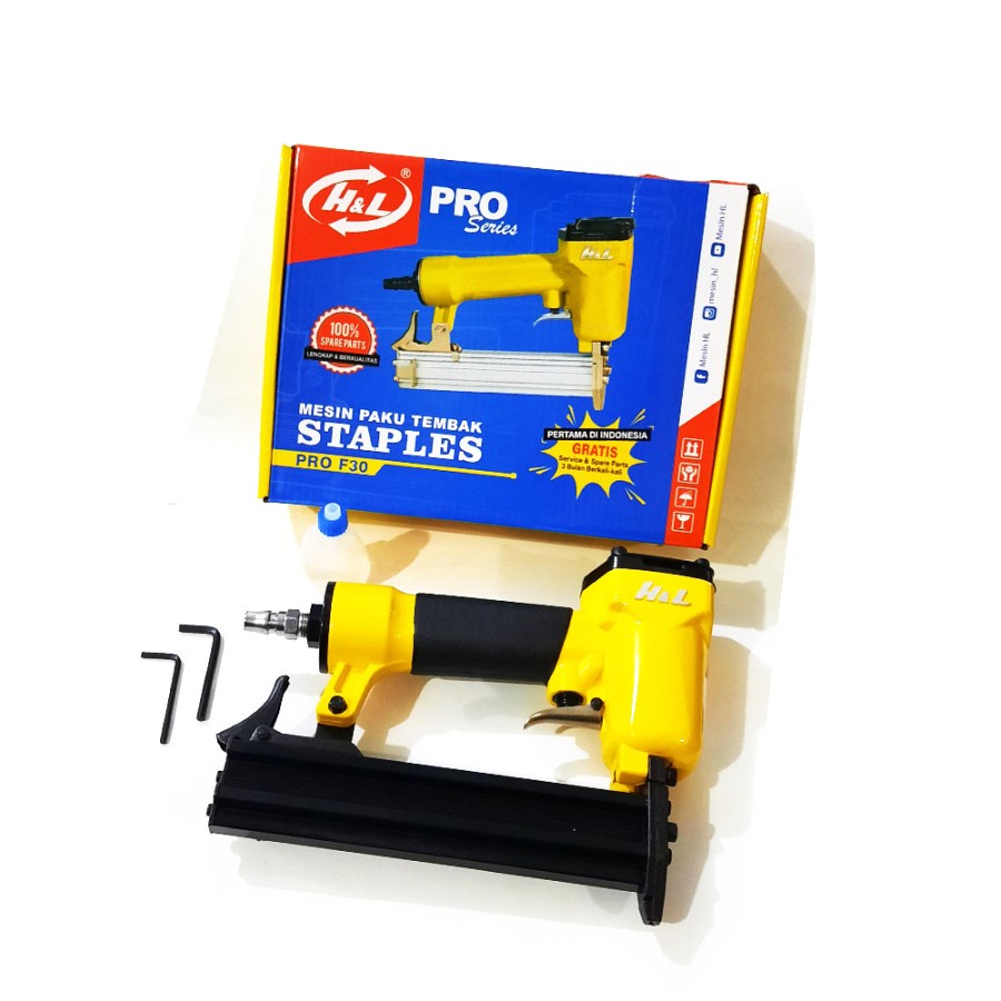 Jual H&L F30 Air nailer Stapler Angin Model I Lurus - Alat Paku Tembak Angin | Shopee Indonesia