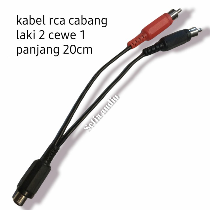 Jual KABEL CABLE RCA CABANG 1 CEWE 2 COWO | Shopee Indonesia
