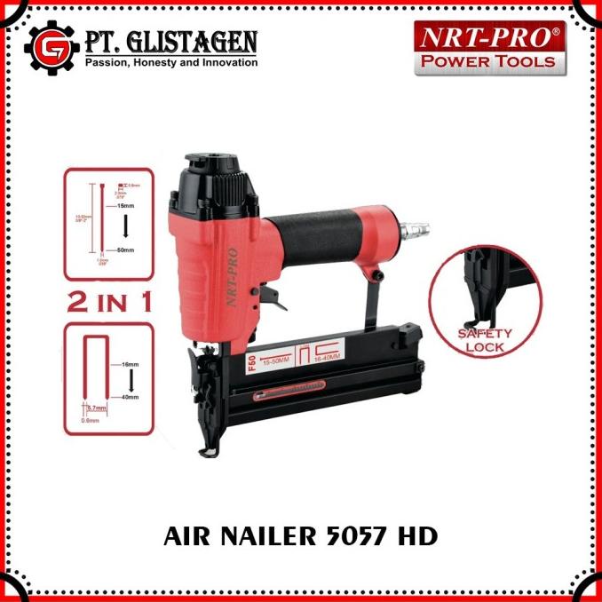 Jual Mesin Paku Tembak Angin F50 Air Nailer Stapler 2 in 1 Nrt Pro 5057 HD Termurah | Shopee ...