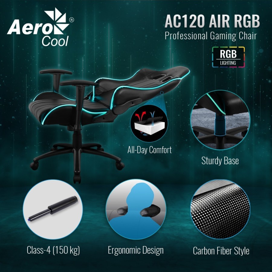 Jual Aerocool AC120 Air RGB Gaming Chair | Shopee Indonesia