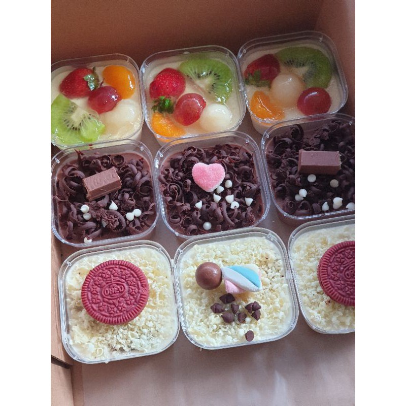 Jual Puding Cup Coklat puding buah Mini pudding hampers parcel puding ...
