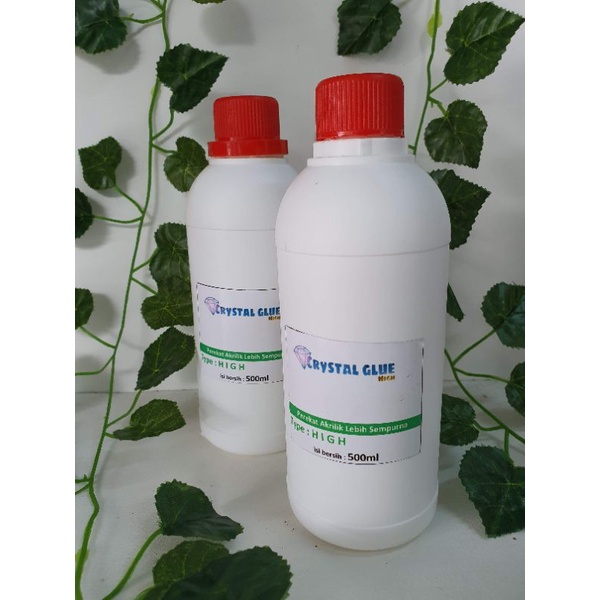 Jual Lem akrilik crystal glue type high 500ml+suntikan, lem acrylic ...