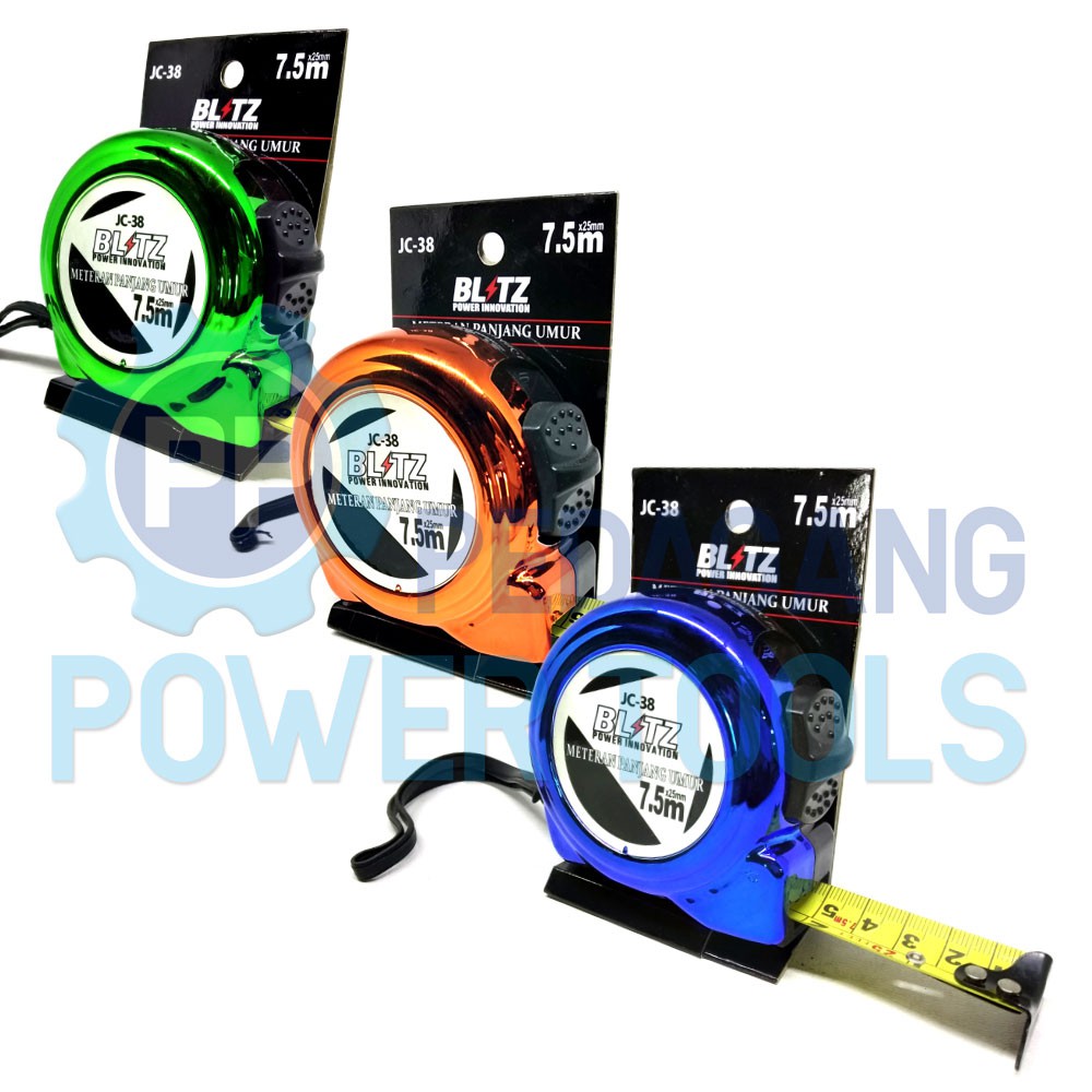 Jual BLITZ ROLL METER 7,5 METER ROL METERAN 7.5M x 25MM - WARNA RANDOM ...