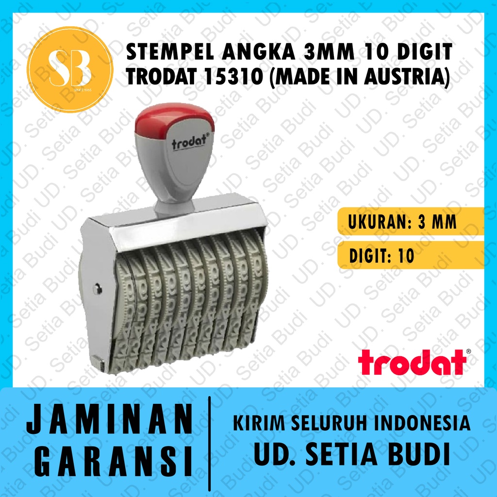 Jual Stempel Angka 3mm 10 Digit Trodat 15310 (Made in Austria) | Shopee ...