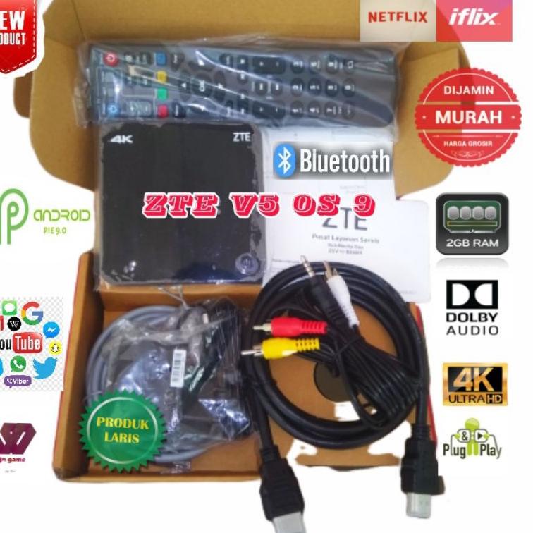 Jual STB SMART ANDOID BOX ZTE B860H V5 0S9/HGFJ 0S10 UHD 4K 2Gb FULL ROOT (KODE ) | Shopee Indonesia