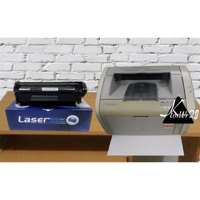 Jual printer hp laserJet 1020 monochrome second normal jaya siap pakai lengkap kabel inclute ...