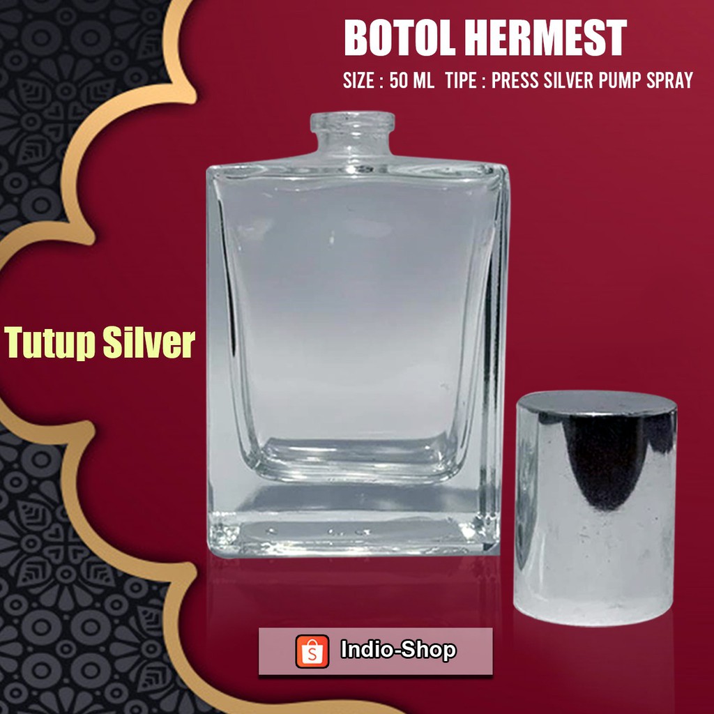 Jual Botol parfum PRESS 50ml lengkap/botol kotak bening | Shopee Indonesia