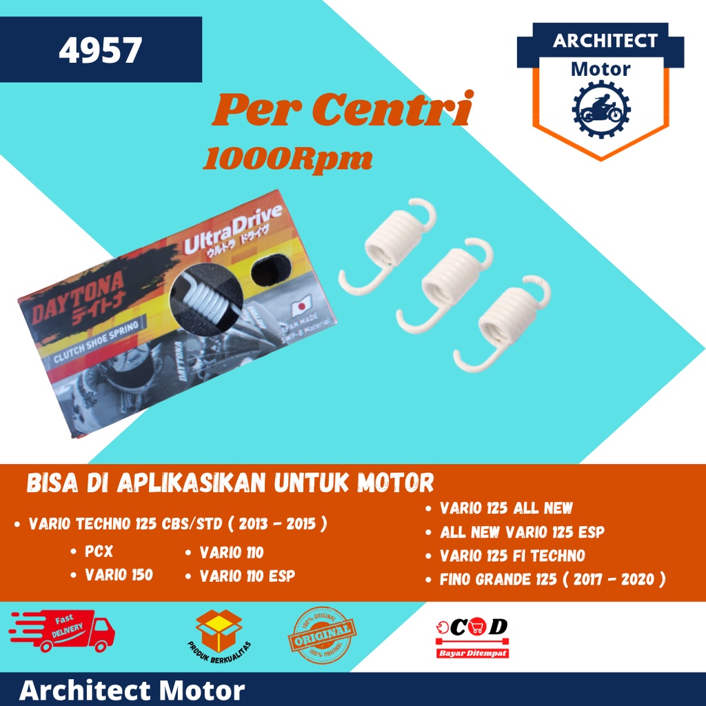 Jual Per Sentrik Daytona 1000 RPM Nmax, PCX, Vario 150, ADV, Vario 125 ...
