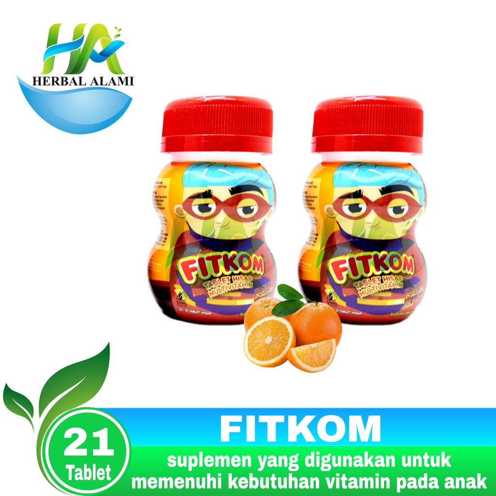 Jual Fitkom Tablet Hisap Multivitamin - Rasa Jeruk | Shopee Indonesia