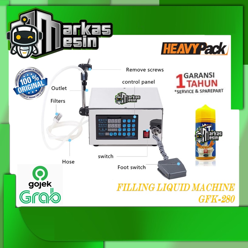 Jual Mesin Isi Cairan Otomatis Flling Liquid 1 nozzle GFK-280 HEAVYPACK | Shopee Indonesia