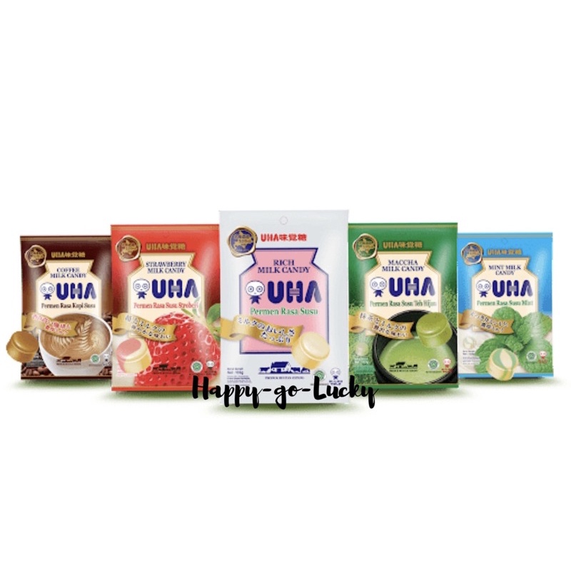 Jual Permen UHA Candy Milk Matcha Strawberry 42 - 51 gr | Shopee Indonesia