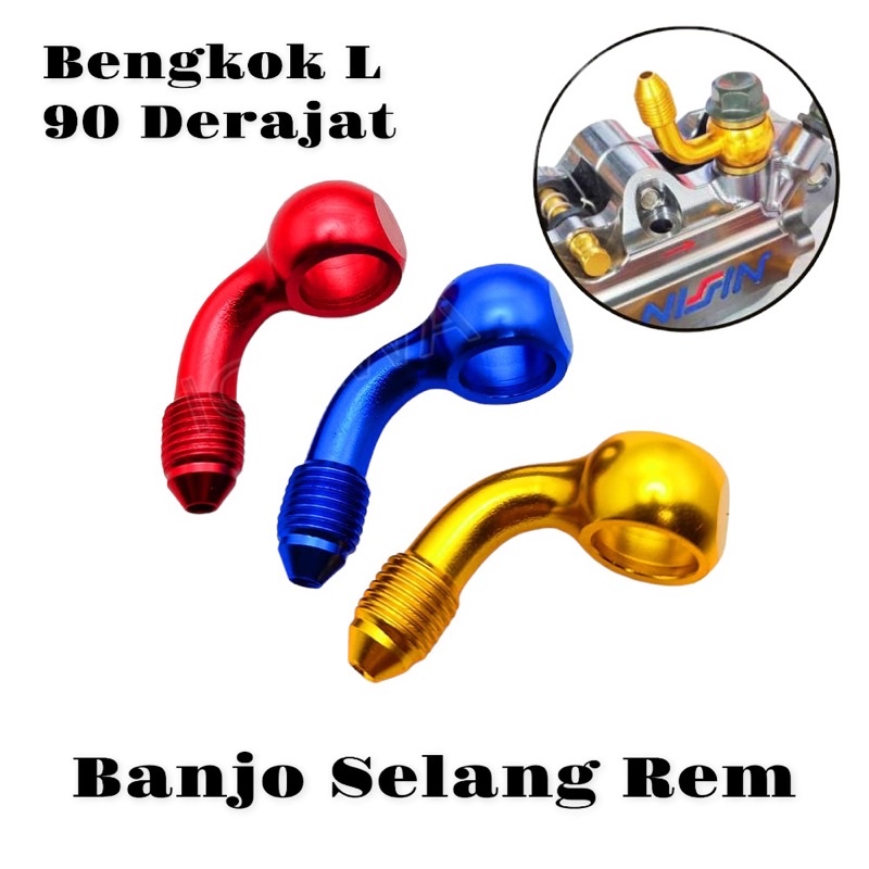 Jual Banjo Selang Rem 90 Derajat Bengkok L CNC | Shopee Indonesia
