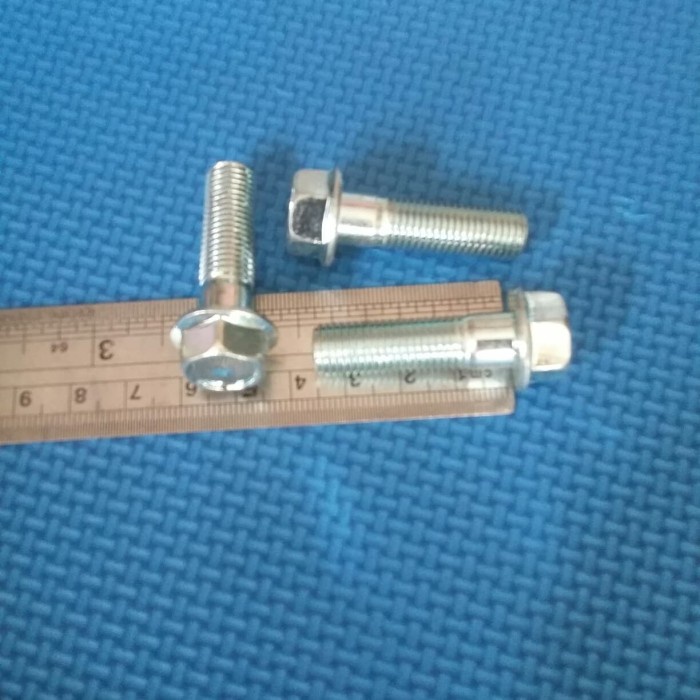 Jual Baut Topi/Baut Flange 14/10mmx3.5cm | Shopee Indonesia