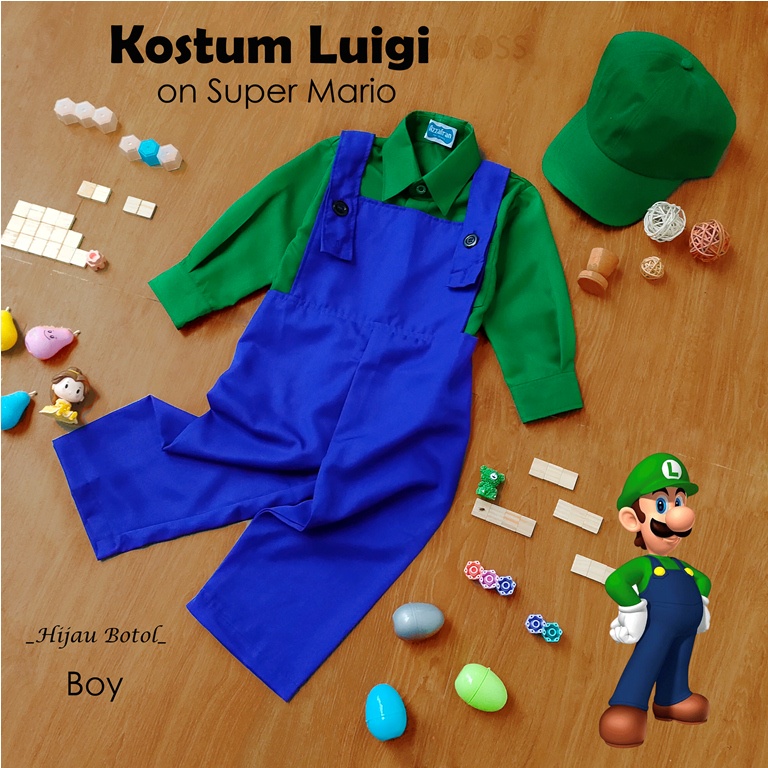 Jual Kostum Luigi | Luigi Boy | Luigi Girl | Kostum Anak | Baju Anak ...