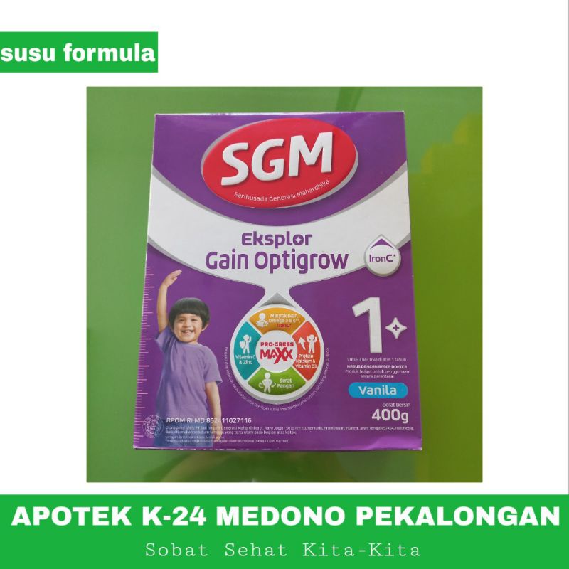 Jual SGM Eksplor Gain optigrow/susu pertumbuhan/susu formula | Shopee ...