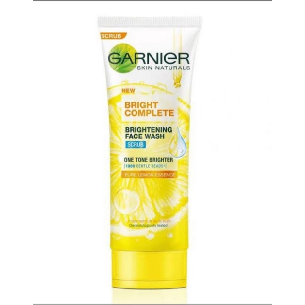 Jual Garnier pure lemon essence Brightening scrub facial wash 100ml ...