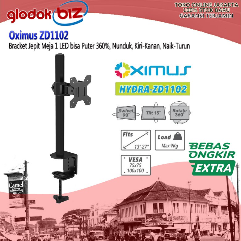 Jual BRACKET MEJA LCD LED TV 1 Monitor 13" - 27" OXIMUS HYDRA ZD1102 ...