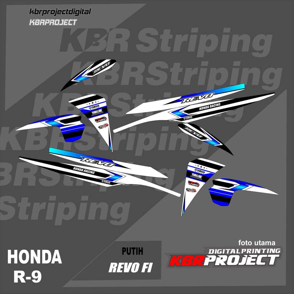 Jual revo fi striping revo fi motor honda motor sticker variasi Racing ...