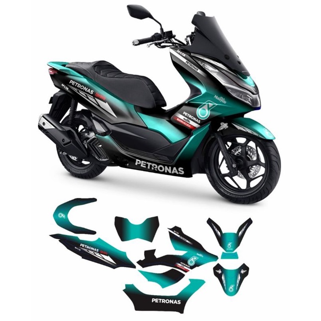 Jual STICKER DECAL HONDA PCX 160 CUSTOM FULL BODY VARIASI PETRONAS ...