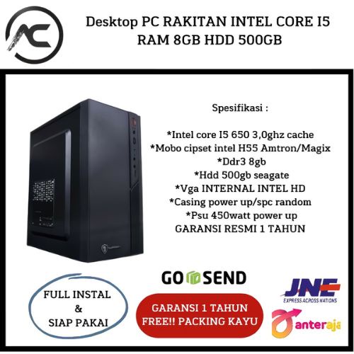 Jual Desktop PC RAKITAN INTEL CORE I5 RAM 8GB HDD 500GB OFFICE/KASIR ...