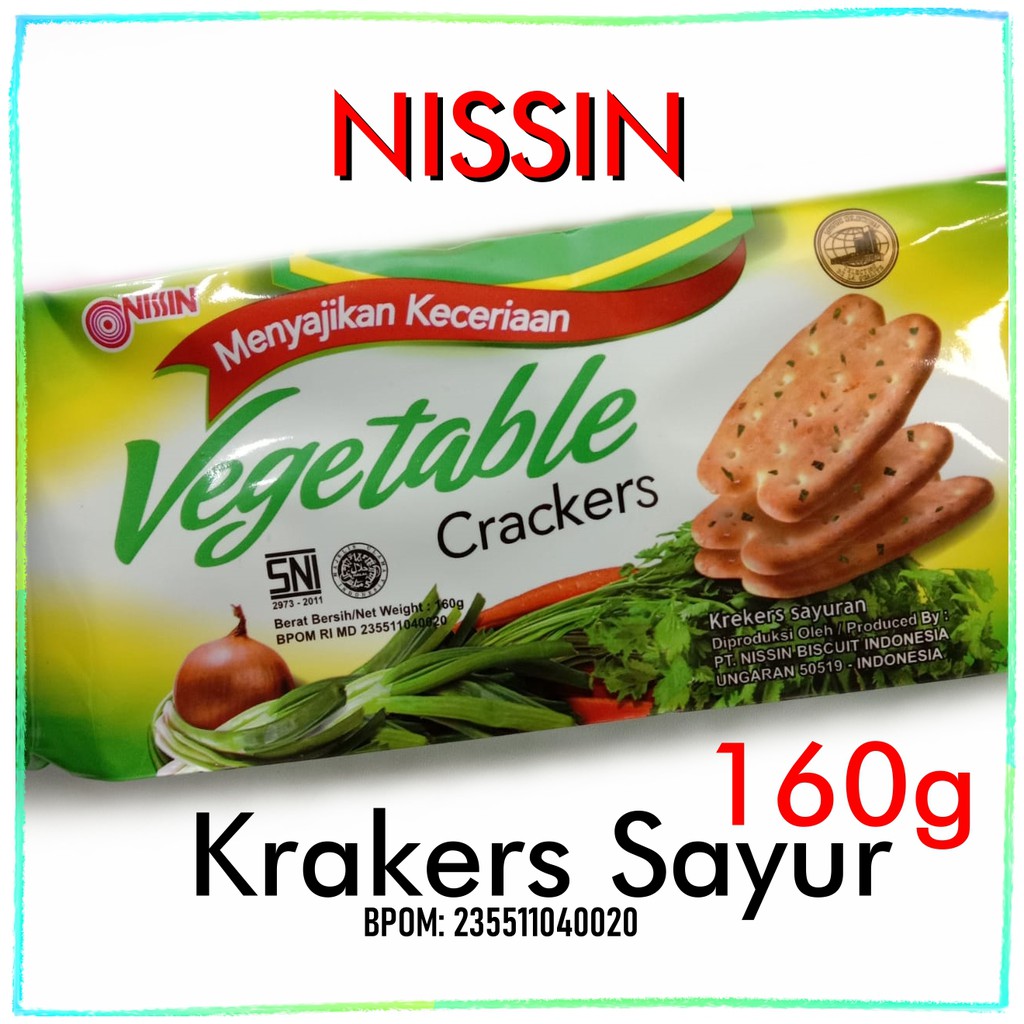 Jual kraker sayuran biscuits VEGETABLES CRACKER nissin biskuit sayur ...