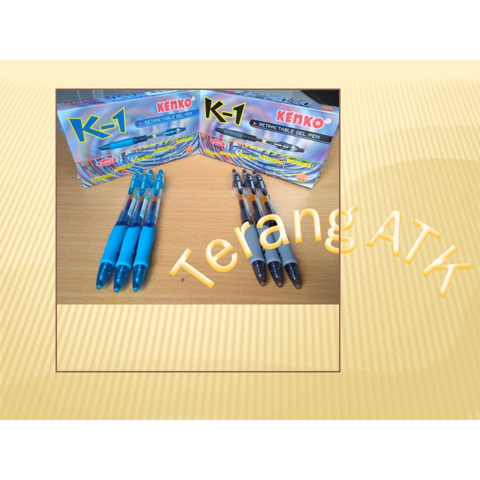 Jual Pulpen Gel Merek Kenko K1 [ Isi 12 buah] | Shopee Indonesia
