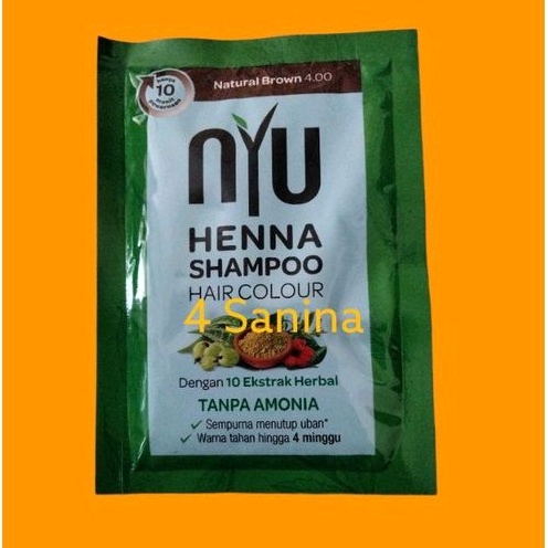 Jual Shampoo Nyu henna Natural Brown / Nyu shampoo henna / Nyu Shampo ...