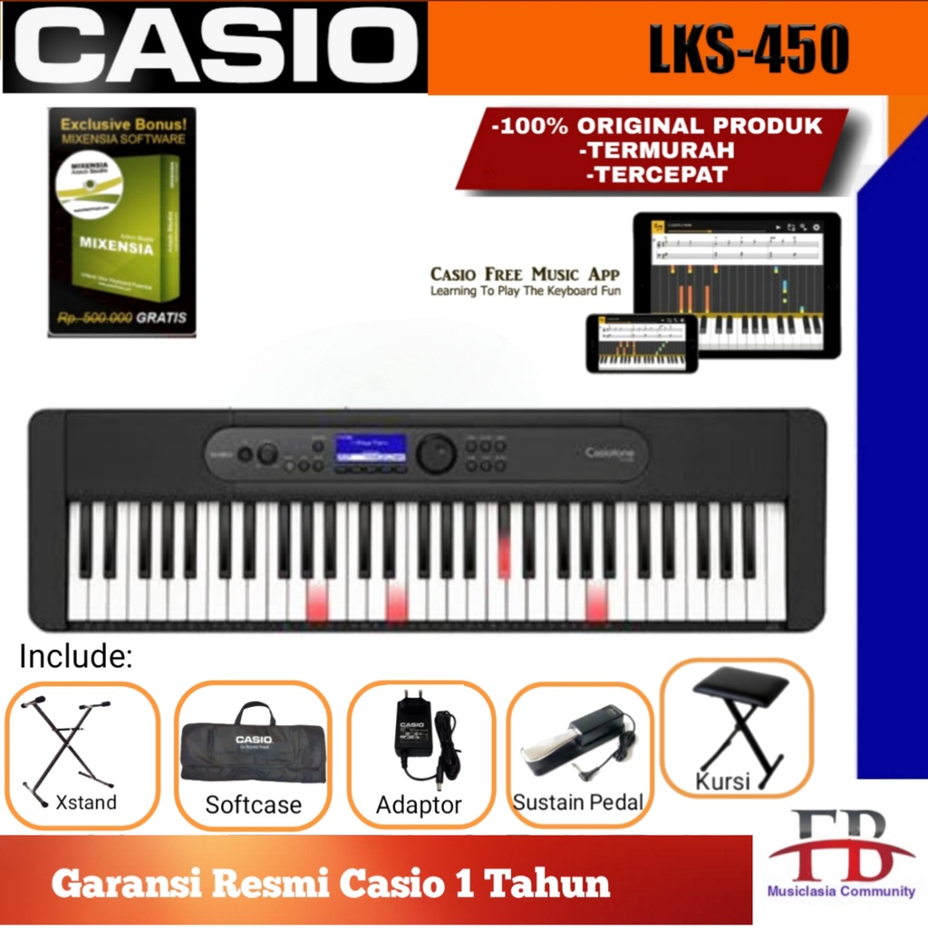 Jual Keyboard Casio LKS450 / LKS 450 / LK-S 450 / LK-S450 / LK S450 Lighted Keys Casiotone ...