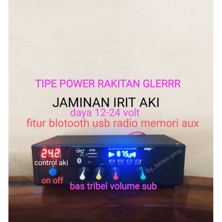 Jual OCTO_PANDA - POWER AMPLI TRUK/MOBIL SUPER IRIT BLUETOOTH TONE ...